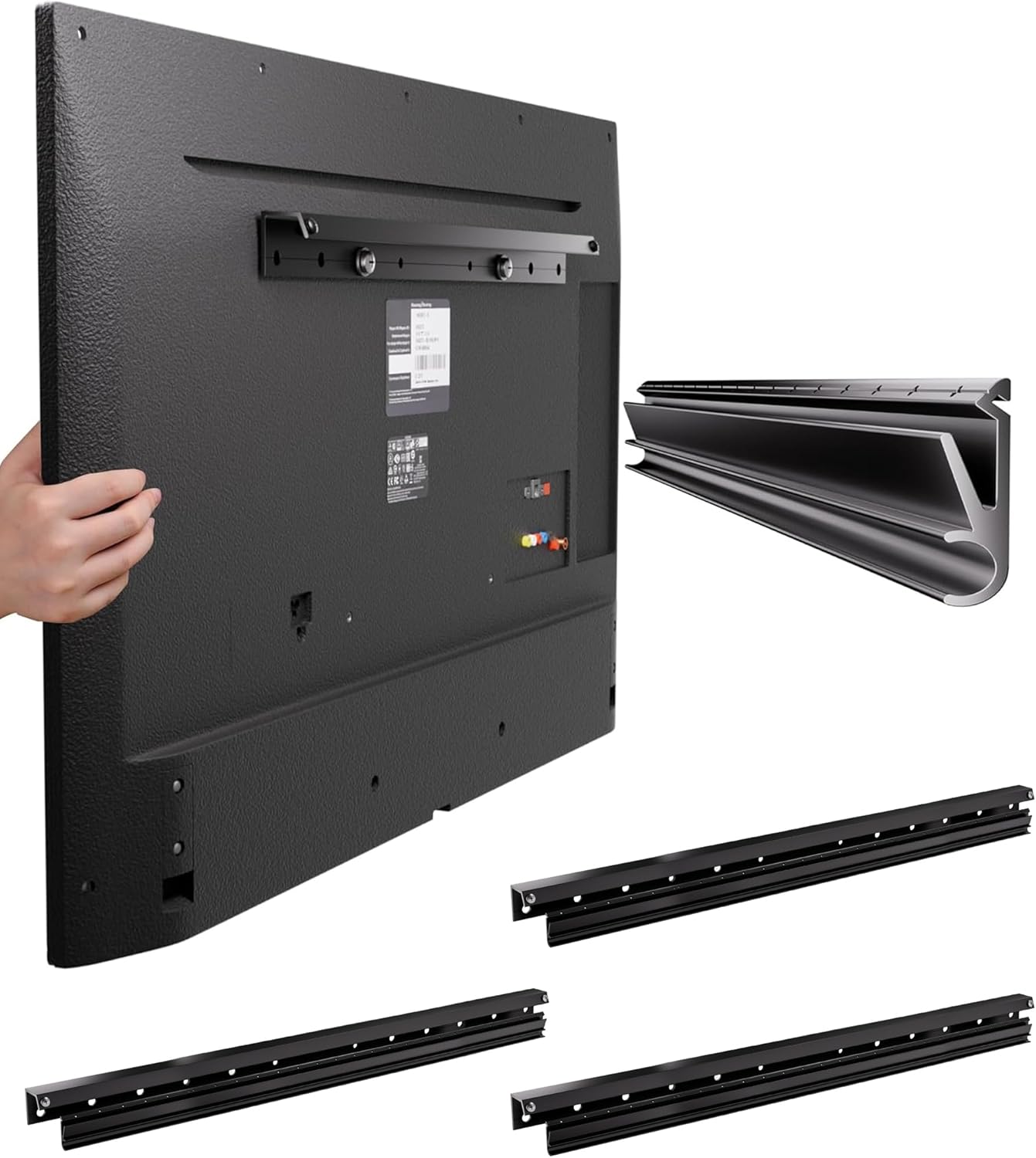 No Stud TV Wall Mount, Drywall Studless Flush TV Mount, No Drill, Rend ...