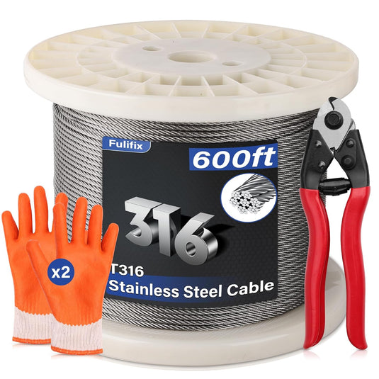 Fulifix 1/8" Stainless Steel Cable with Cutter GSS